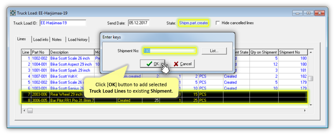 ProdMaster | How to ADD Truck Load Lines to existing Shipment